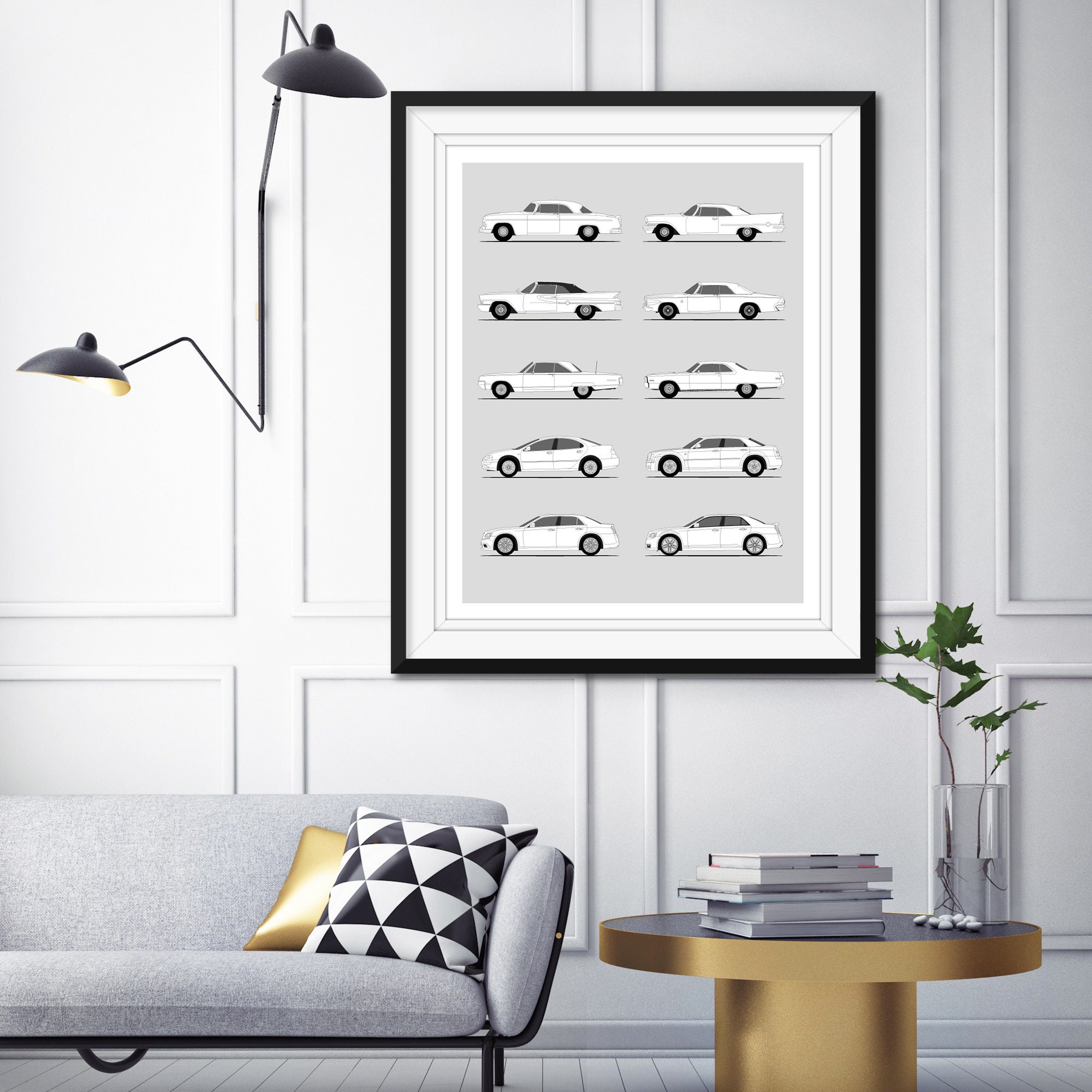 Chrysler 300 Car Poster (side Profile) Print Wall Art Decor 300C 300L ...