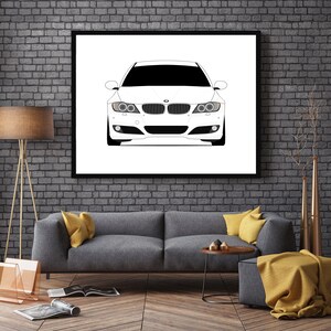 BMW 3 Series 335i LCI Sedan E90 (2009-2010) Inspired Car Poster Print ...