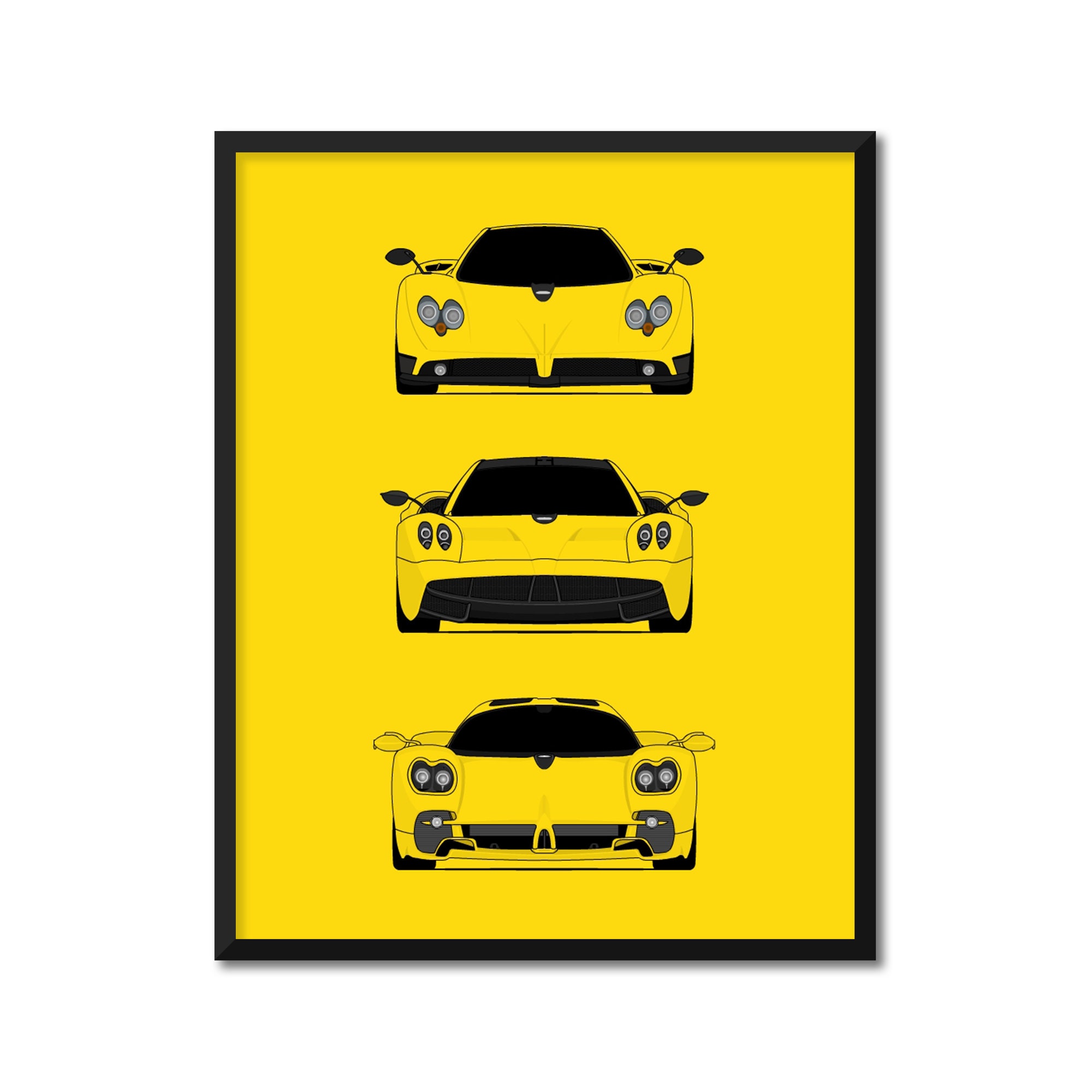 Pagani Zonda Huayra Generations Car Poster Print Wall Art Decor of the ...