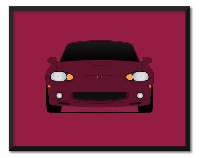 Mazda Miata MX-5 Poster Print Wall Art History and Evolution Miata ...