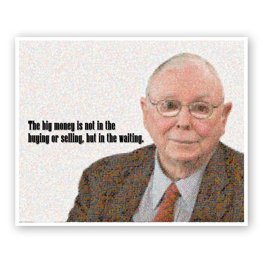 Charlie Munger Inspired Poster Photo Mosaic Gift Investing Wisdom From ...