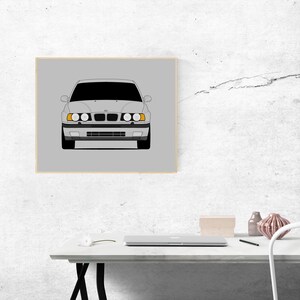 BMW M5 E34 (1988-1995) Inspired Car Poster Print Wall Art Decor BMW M ...