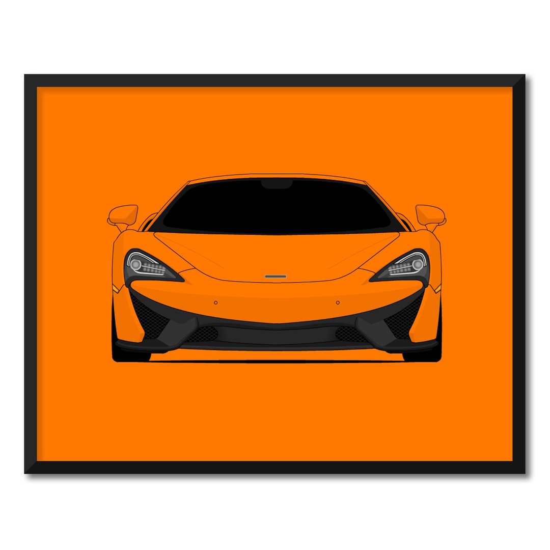 Mclaren 570S (2016-2021) Car Poster Print Wall Art Decor CX1 (unframed ...