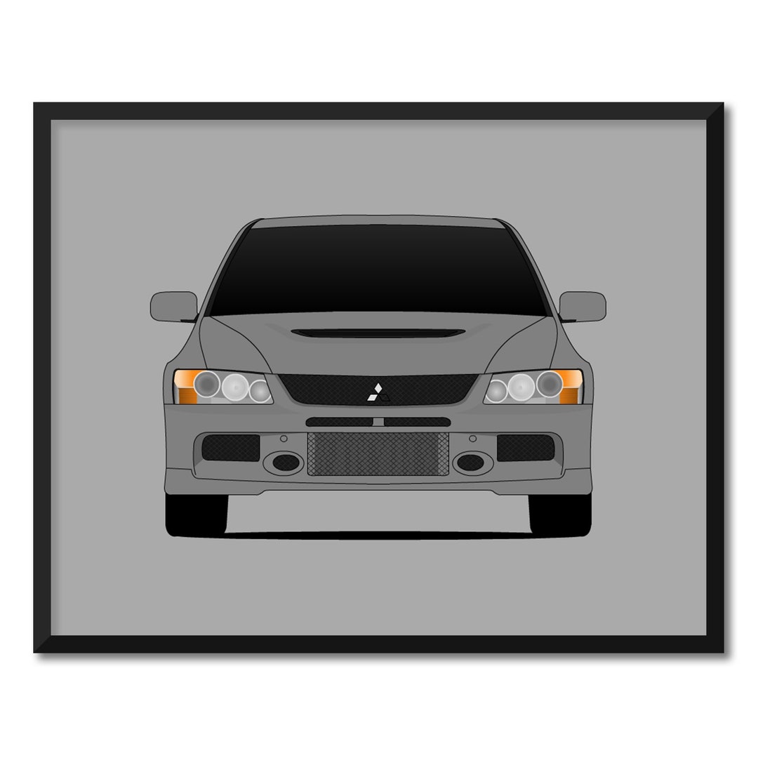 Mitsubishi Lancer Evolution IX CT9A 2005-2007 Inspired Car Poster Print ...