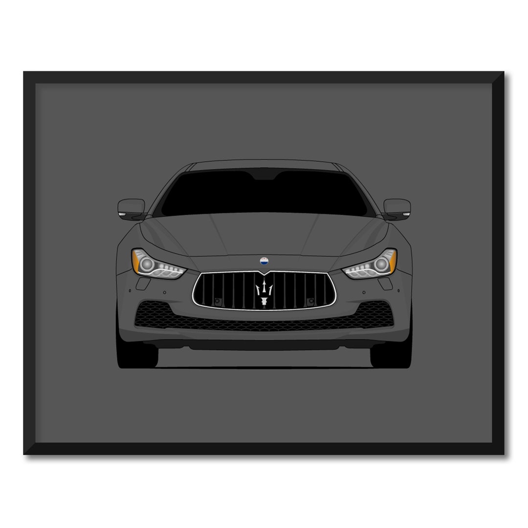 Maserati Ghibli (2014-2018) M157 Car Poster Print Wall Art Decor CX1 ...