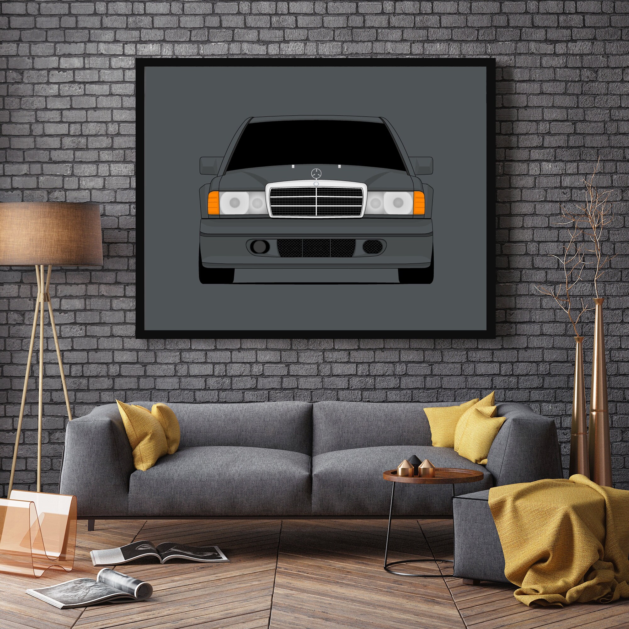 Mercedes Benz 190E (1990-1991) Cosworth Evolution II Car Poster Print ...