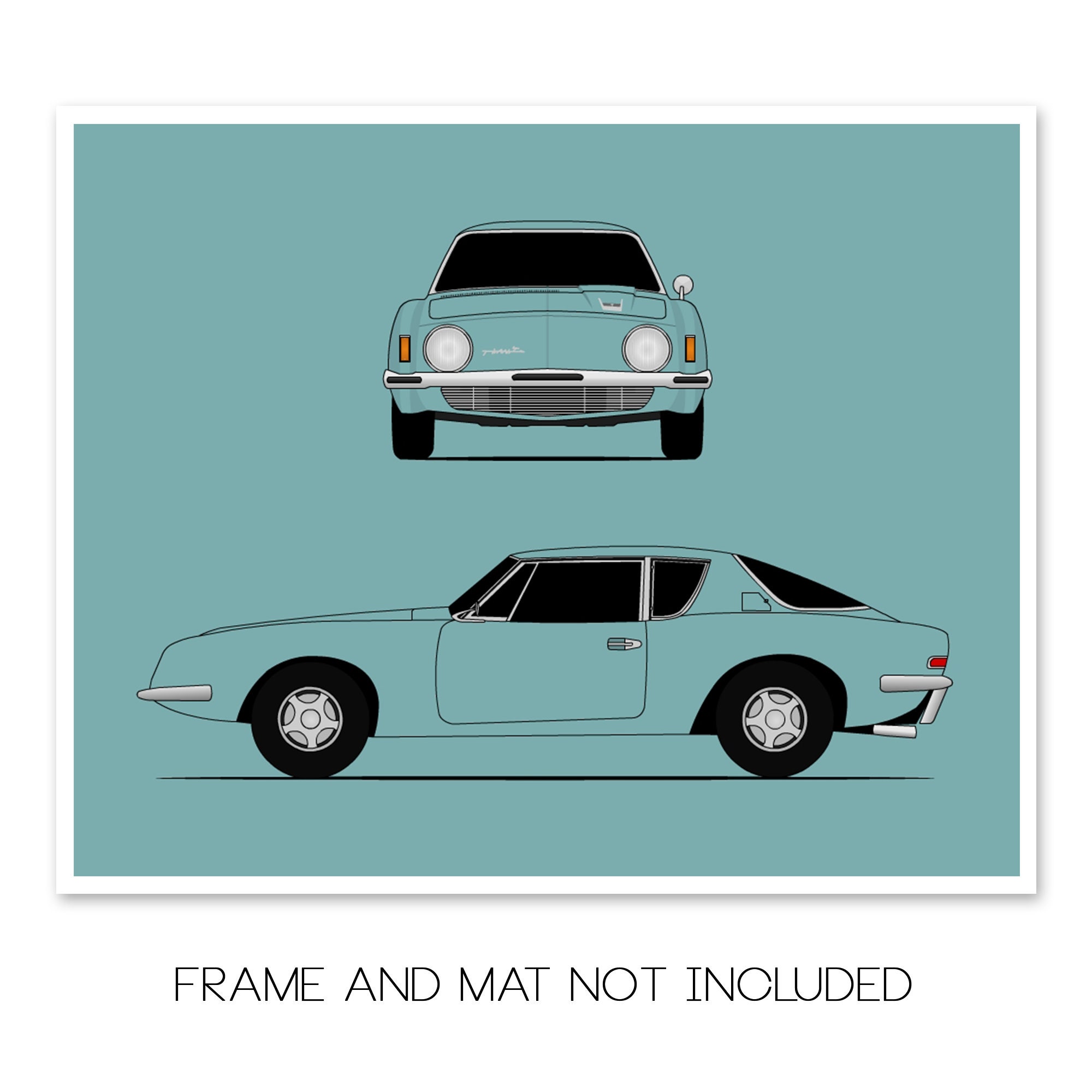 Studebaker Avanti (1963) (front and Side) Poster Print Wall Art Decor ...