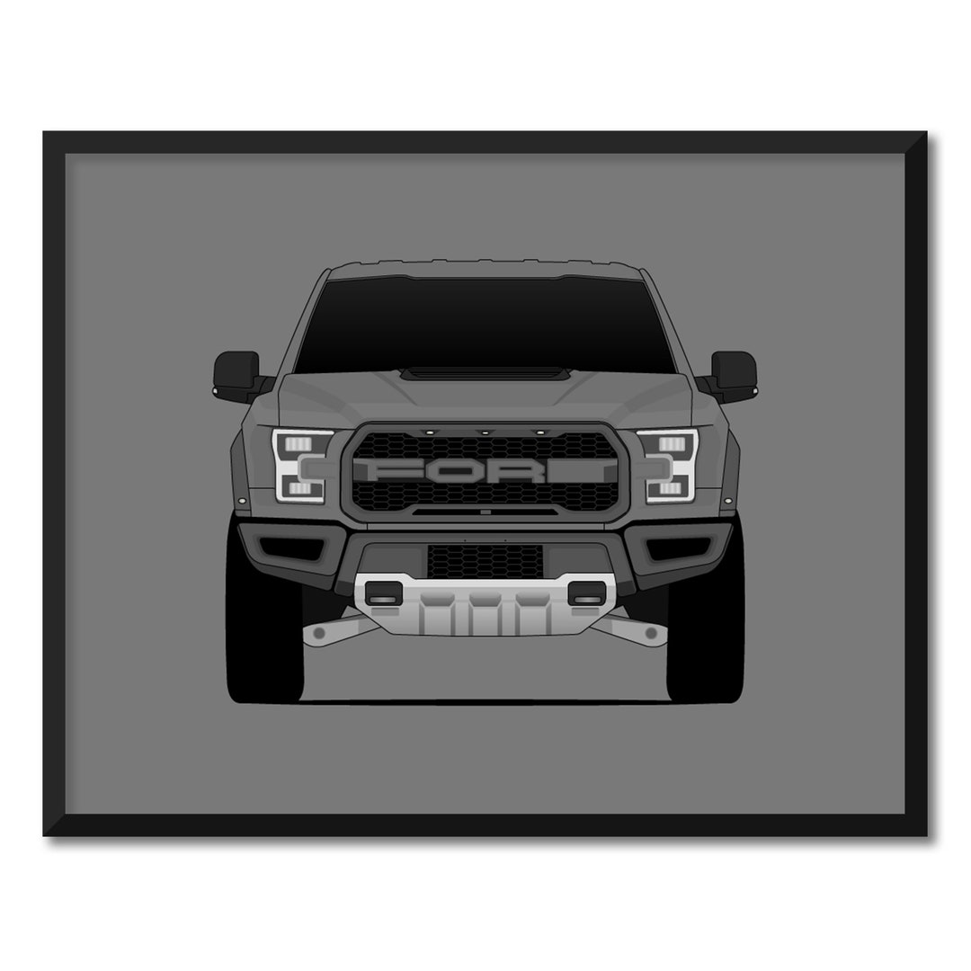Ford F-150 Raptor SVT (2017-2020) 13th Generation Inspired Car Poster ...