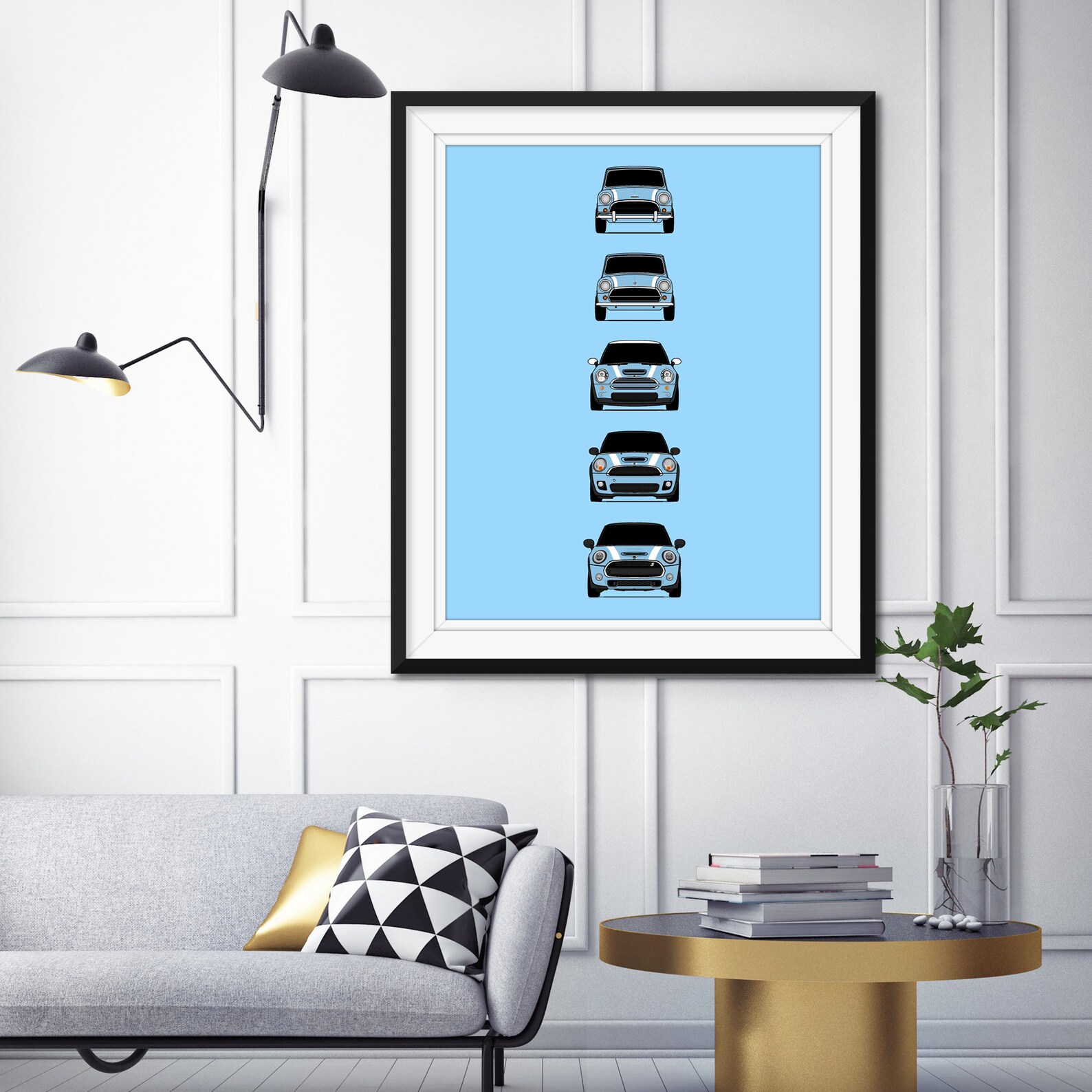 Mini Cooper Generations Inspired Car Poster Print Wall Art | Etsy