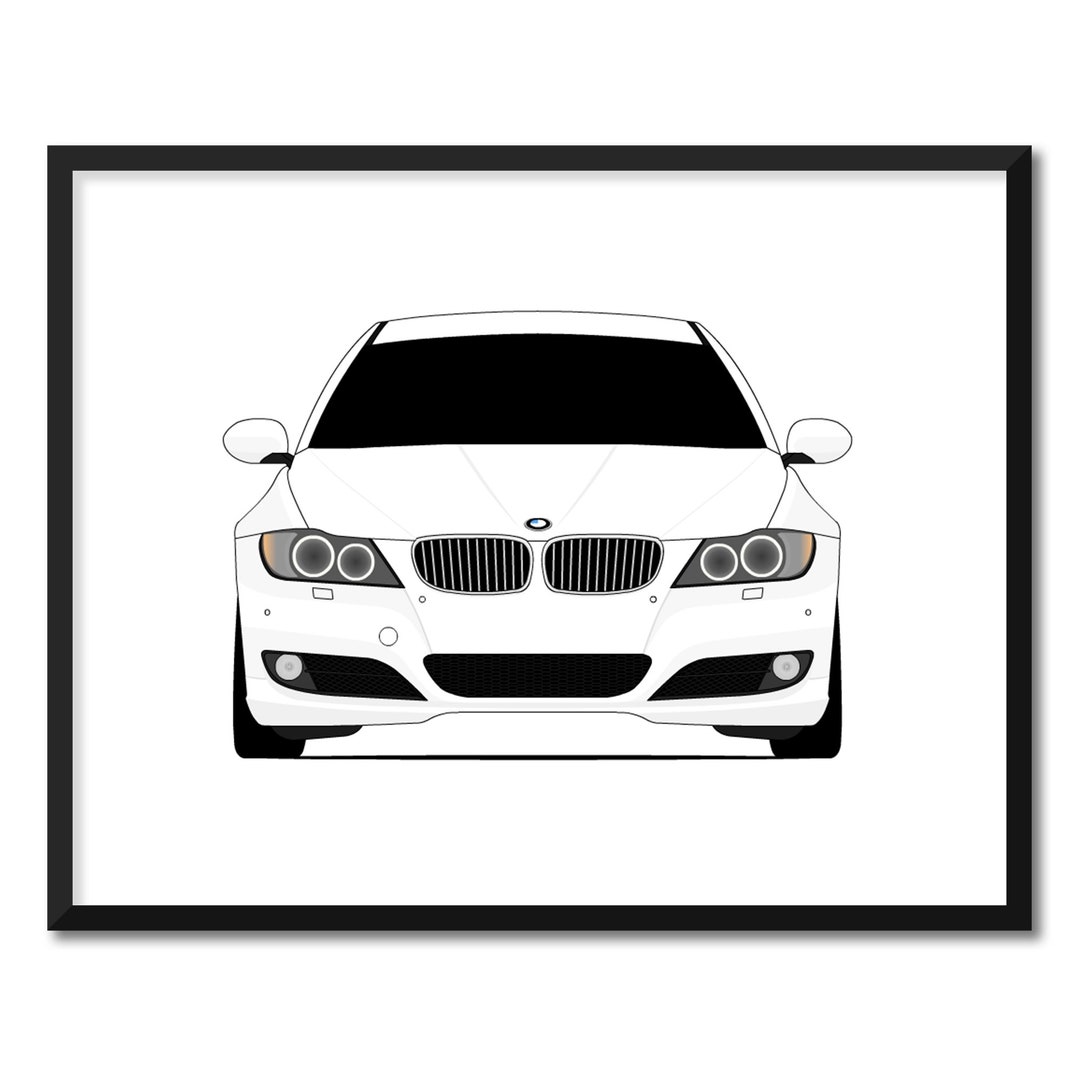 BMW 3 Series 335i LCI Sedan E90 (2009-2010) Inspired Car Poster Print ...