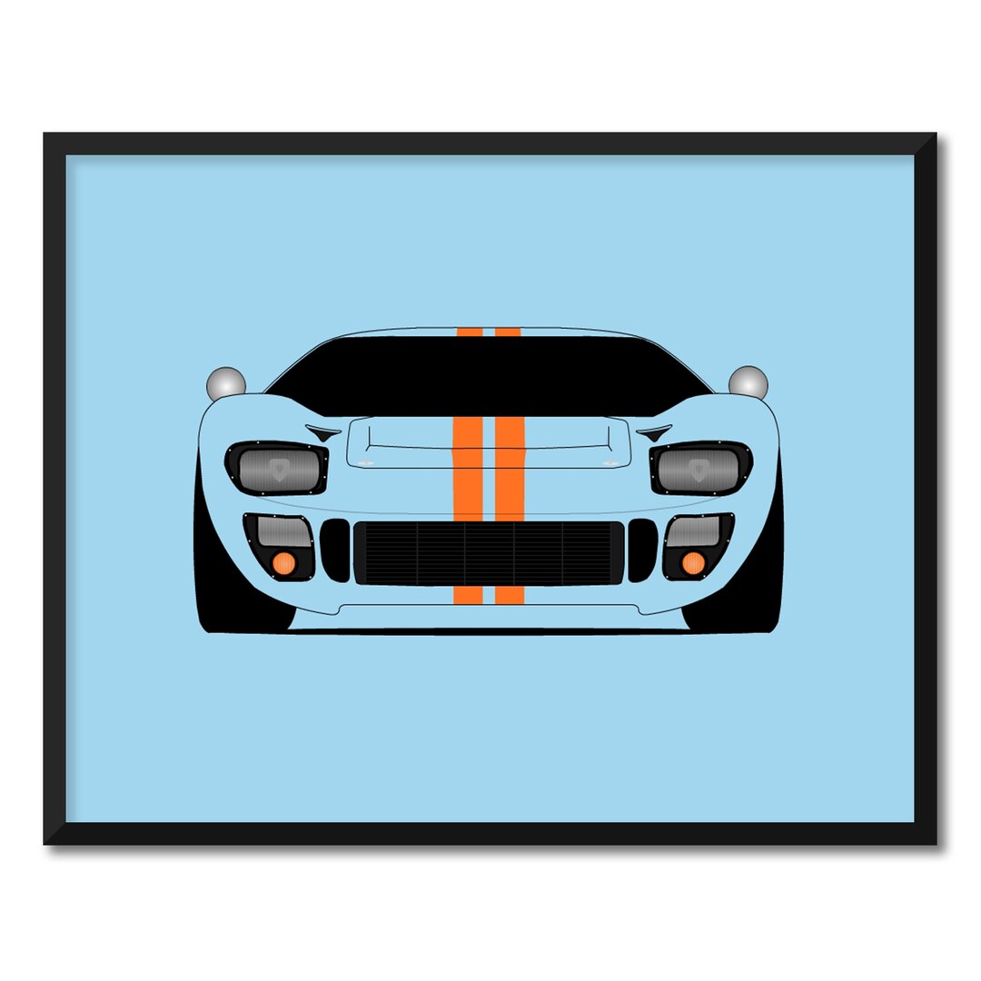 Ford GT40 (1964-1965) Inspired Car Poster Print Wall Art Decor Carroll ...