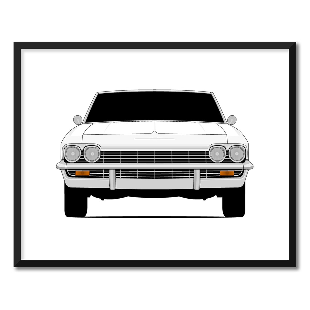 Chevy Impala Convertible (1965) Inspired Poster Print Wall Art Decor ...
