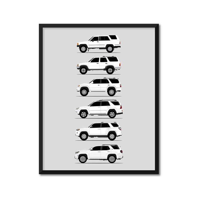 Toyota 4runner Car Poster (side Profile) Print Wall Art Decor of TRD ...