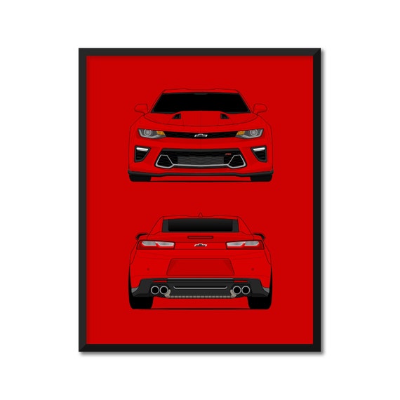 Prints Art & Collectibles 2016-2018 Sixth Generation Camaro CX1 Chevy ...
