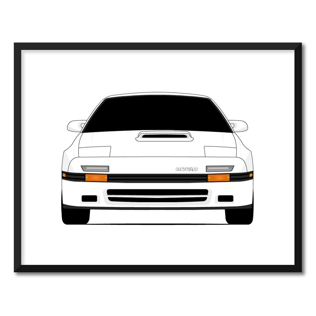 Mazda RX-7 FC (1985-1988) Car Poster Print Wall Art Decor RX7 CX1 ...