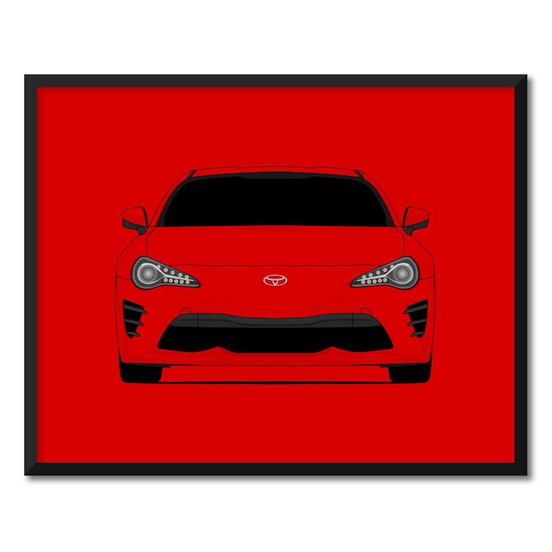 Toyota 86 (2017-2021) (scion FR-S) Inspired Poster Print Wall Art Decor ...