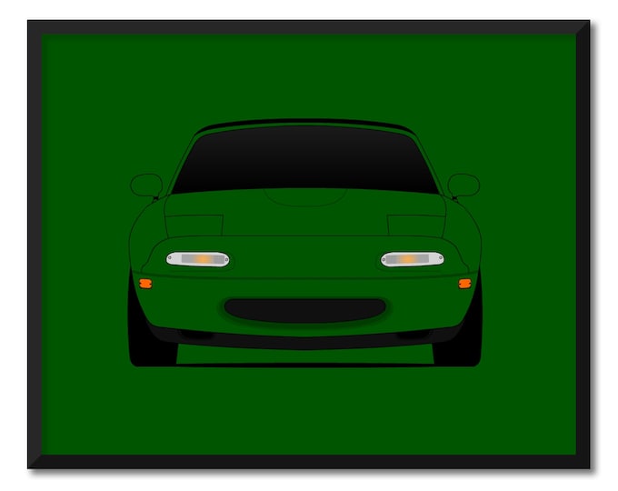 Mazda Miata MX-5 Poster Print Wall Art History and Evolution Miata ...