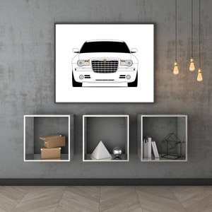 Chrysler 300C SRT8 (2005-2010) Inspired Car Poster Print Wall Art Decor ...