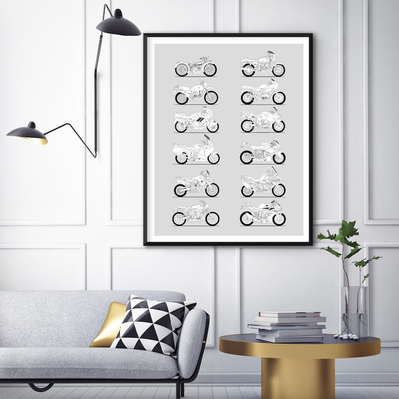 BMW Motorrad Motorcycle Poster Print Wall Art Best BMW Motorbikes ...