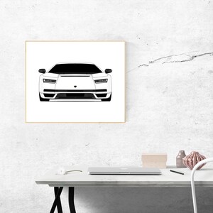 Lamborghini Countach LPI 800-4 2022 Poster Print Wall Art Decor CX1 ...