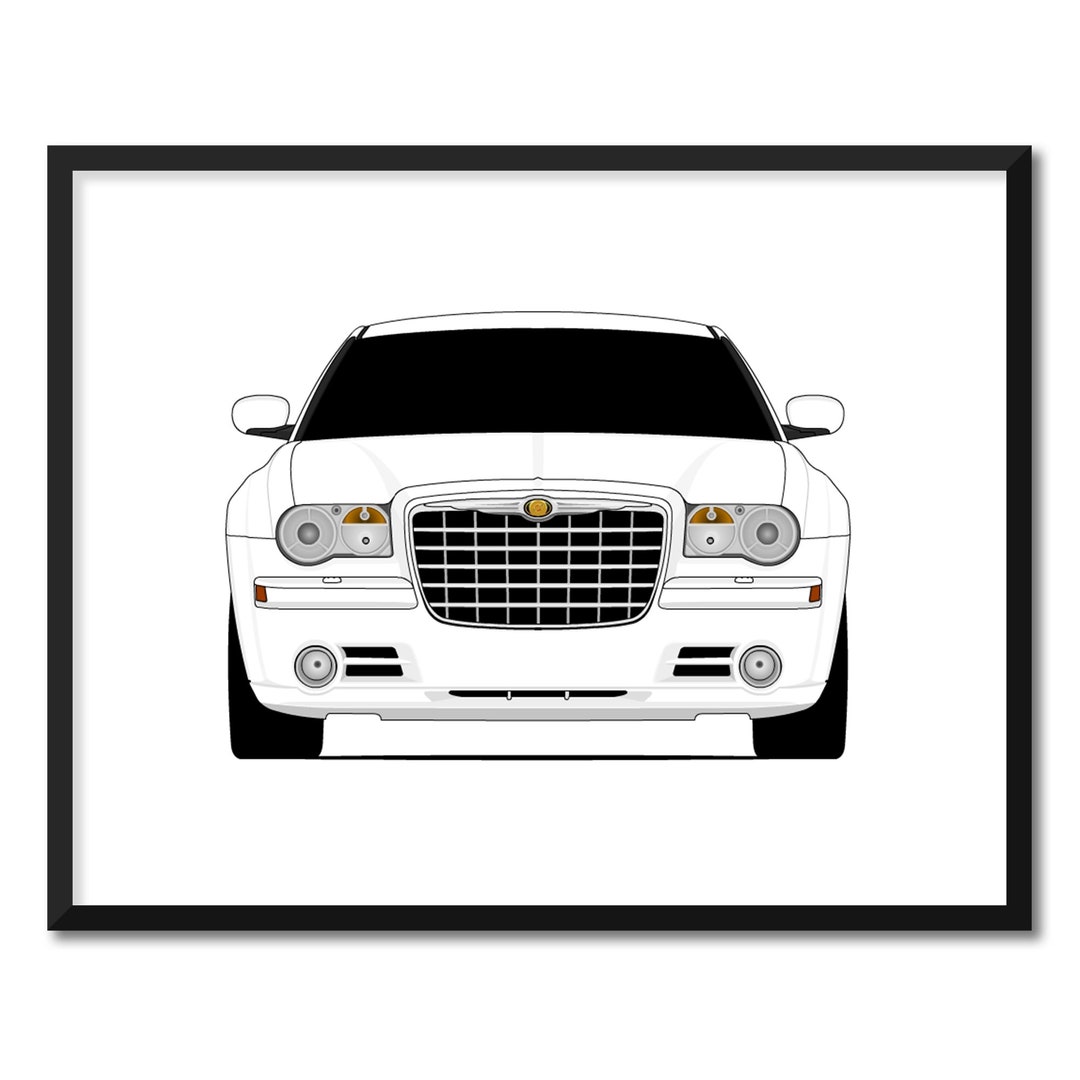 Chrysler 300C SRT8 (2005-2010) Inspired Car Poster Print Wall Art Decor ...