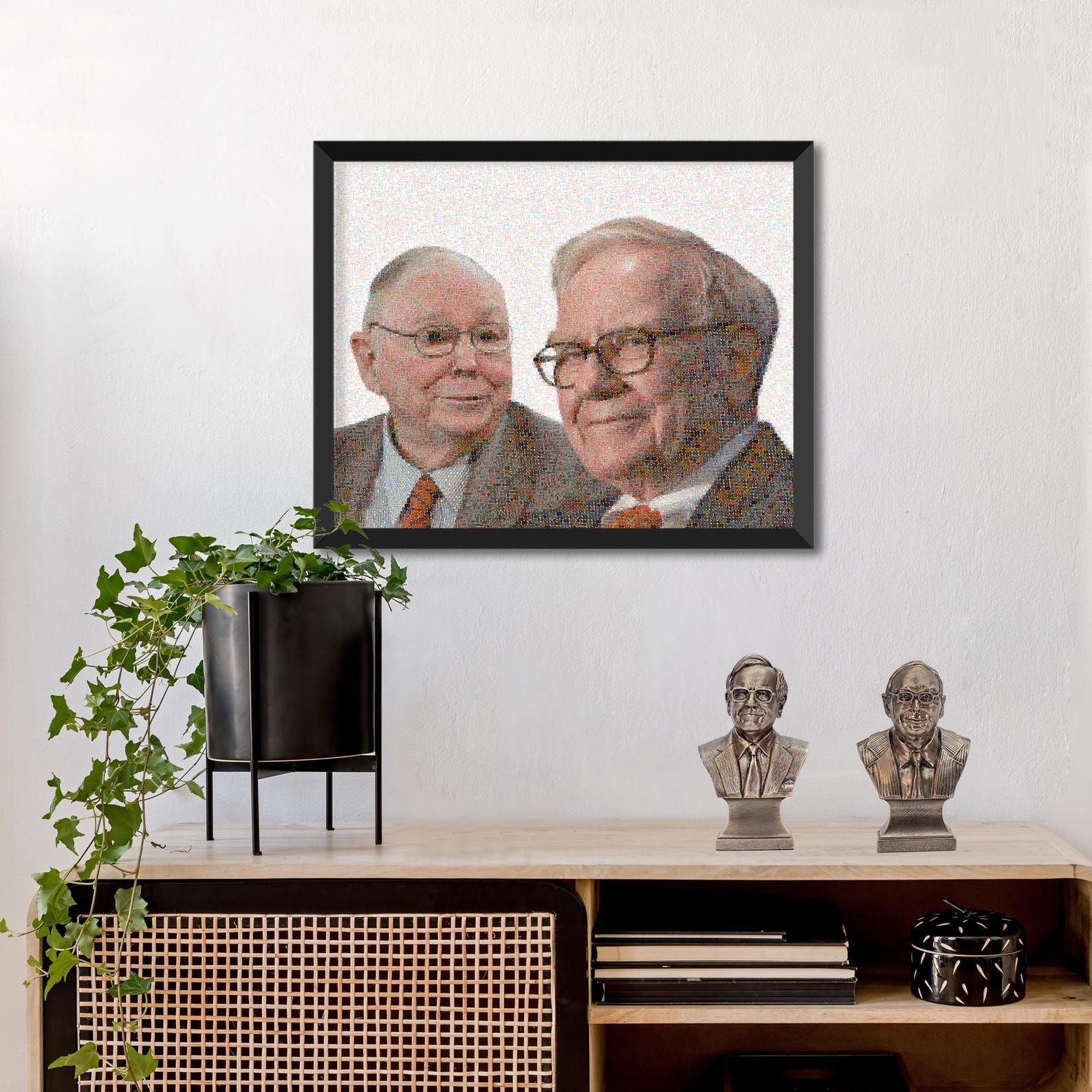 Warren Buffett and Charlie Munger Bust Statue Set Sculpture Berkshire ...