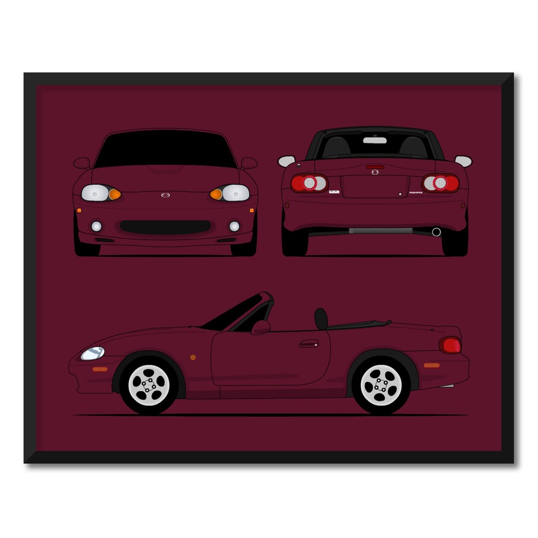 Mazda Miata MX-5 NB (1998-2005) (front Rear Side) (landscape) Car ...