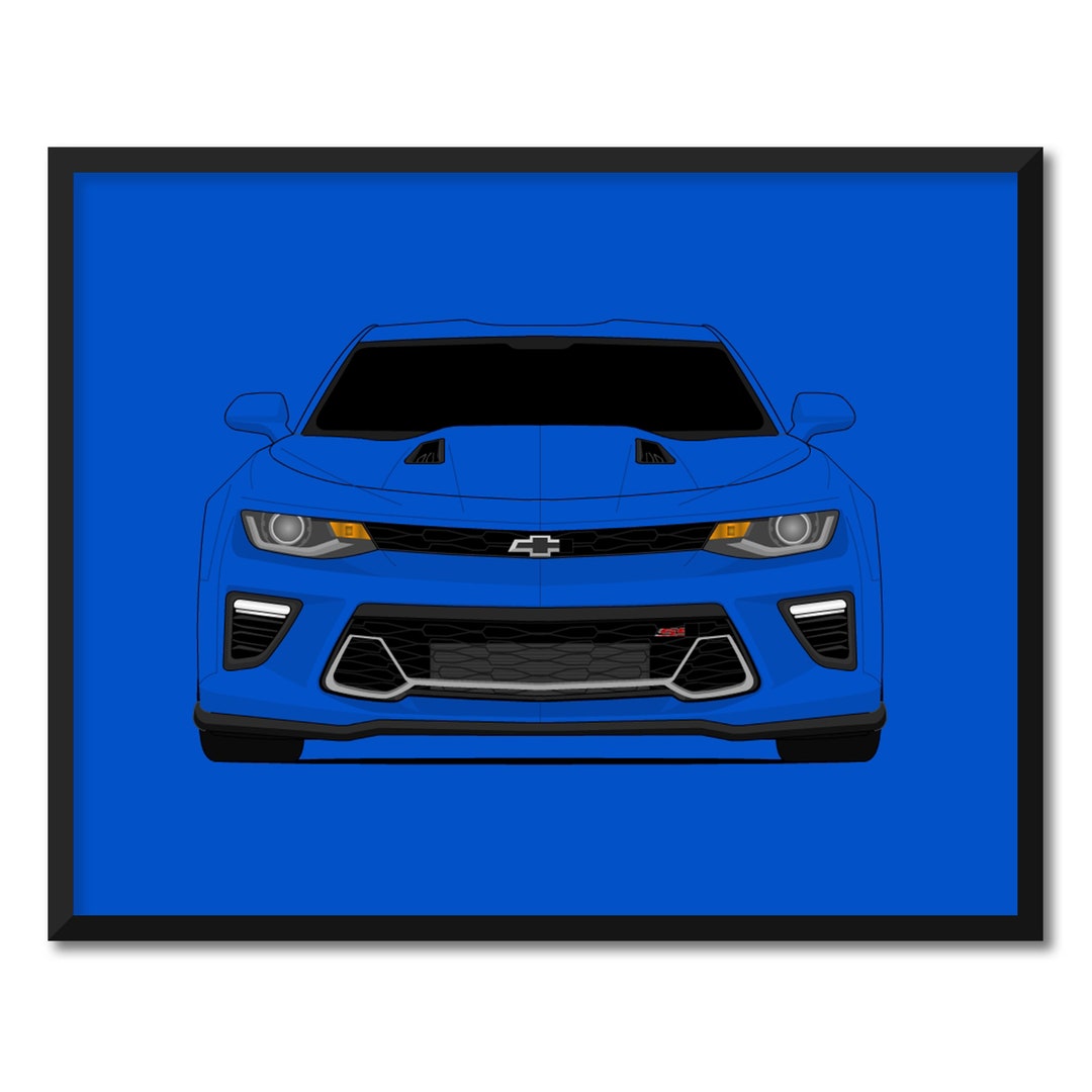 Chevy Camaro SS 2016-2018 6th Generation Inspired Car Poster Print Wall ...