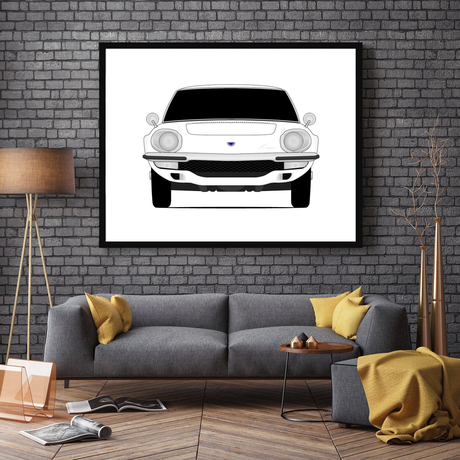 Mazda Cosmo Sport Series II L10B (1968-1972) Car Poster Print Wall Art ...