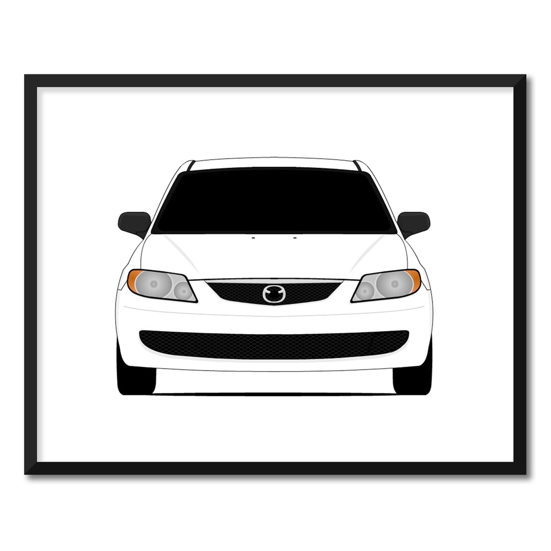 Mazda Protégé (2001-2003) Car Poster Print Wall Art Decor Familia 323 ...