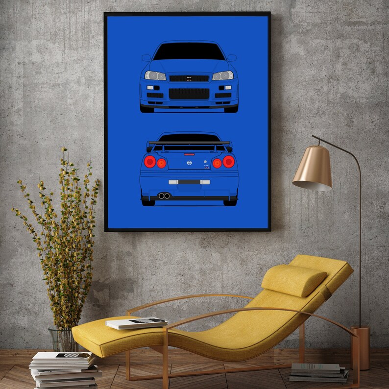 Nissan Skyline GT-R R34 (1998-2002) (front and Rear) Fast and the ...