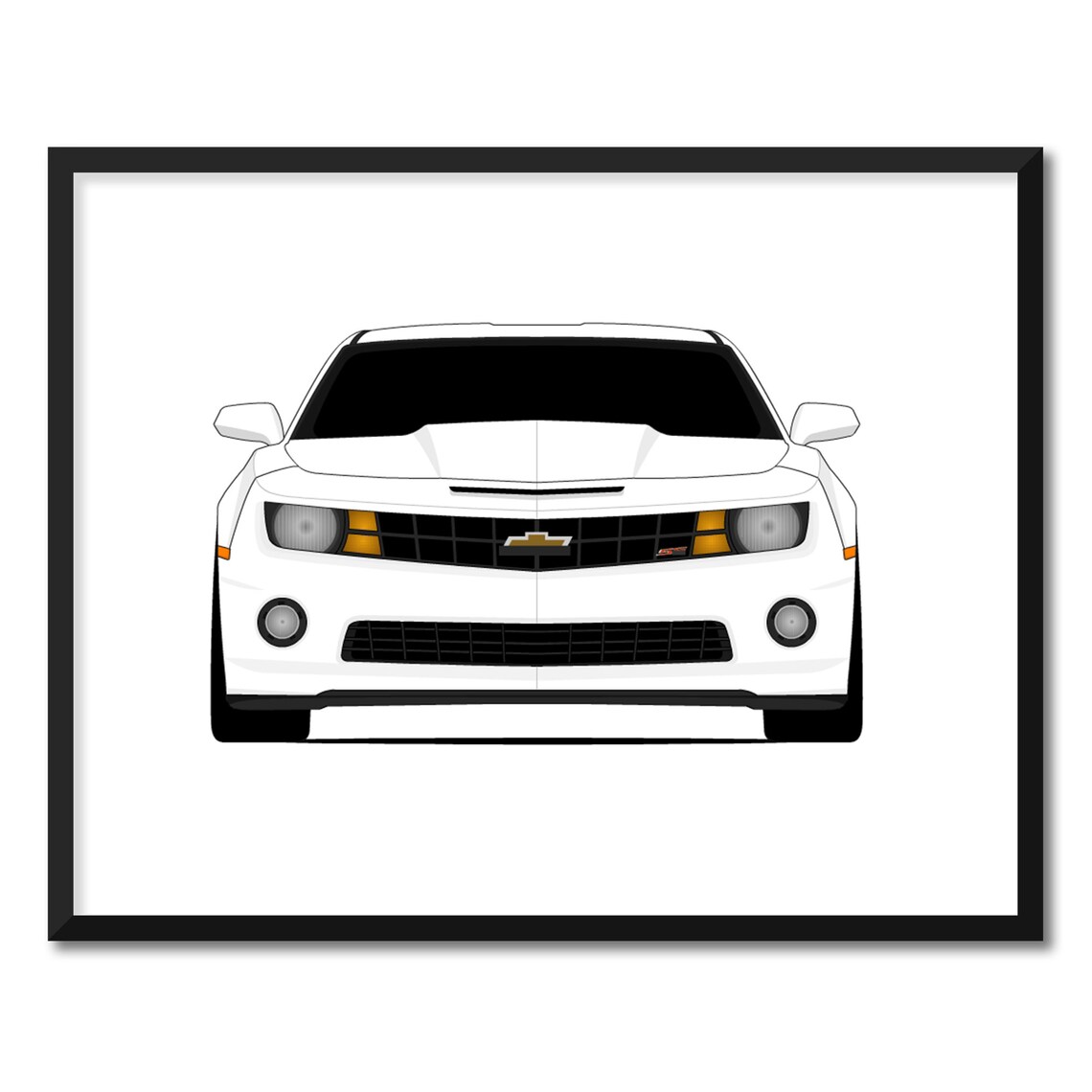Chevy Camaro SS (2010-2013) 5th Generation Car Poster Print Wall Art ...