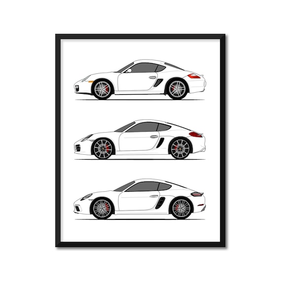 Porsche Cayman Generations Side/profile 718/981/ 987 | Etsy