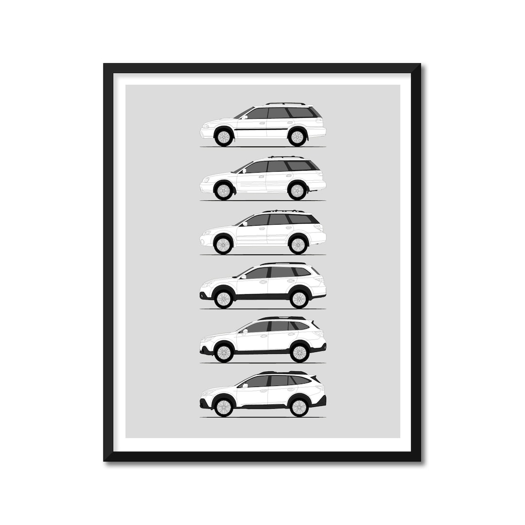 Subaru Outback Inspired Car Poster side Profile Print Wall - Etsy