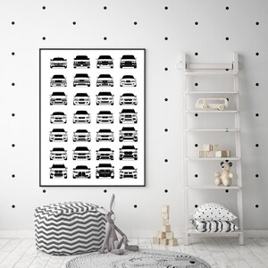 BMW M Car History Inspired Car Poster Print Wall Art of All BMW M ...
