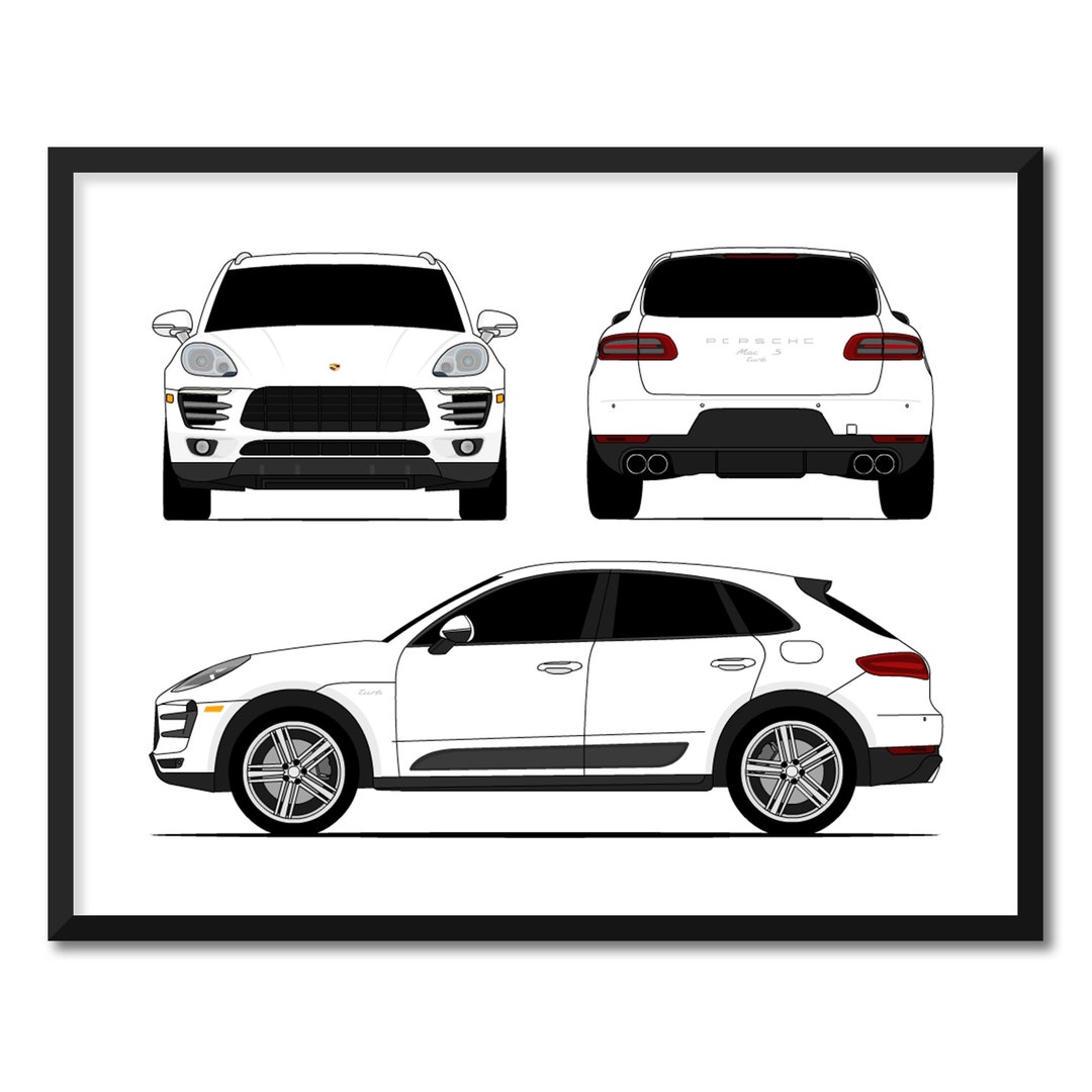 Porsche Macan Turbo S 95B (2014-2018) (front Side Rear) Inspired Car ...