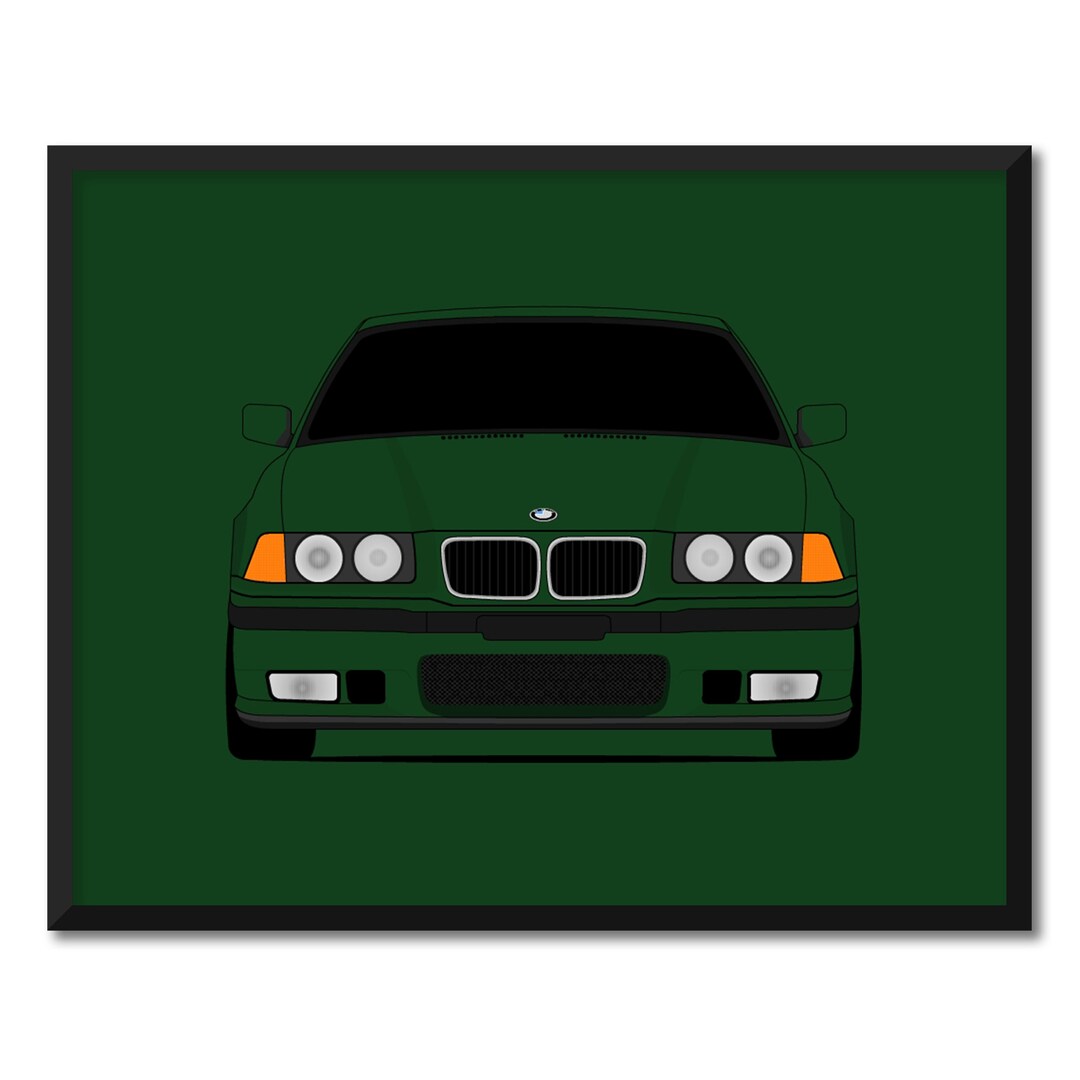 BMW 3 Series 328i / 325i /320i E36 (1995-1998) Inspired Car Poster ...