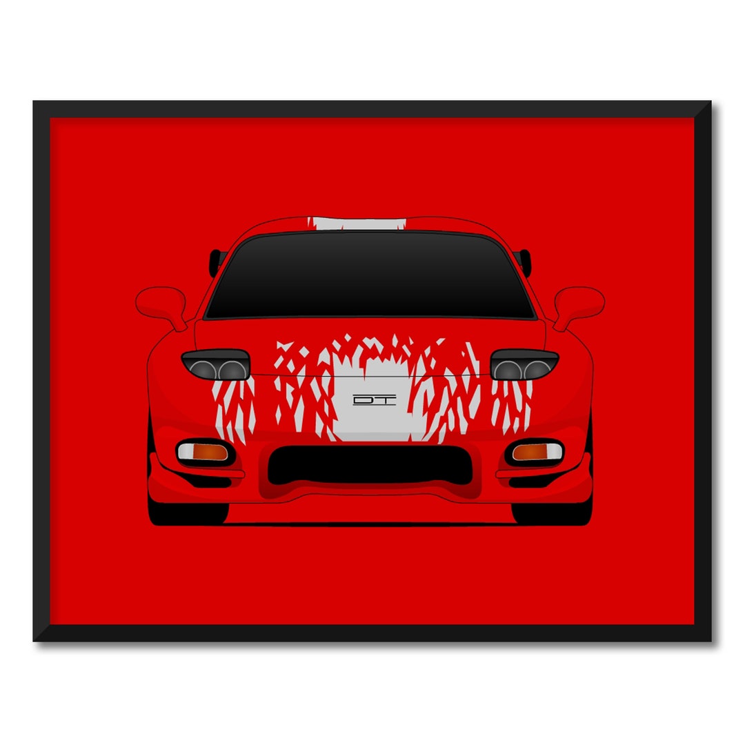 Mazda RX-7 FD (1992-2002) Fast Furious Movie Inspired Car Poster Print ...