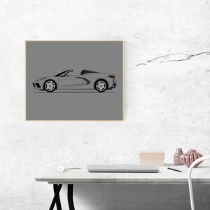 Chevy Corvette Stingray Convertible (2020-present) (side Profile ...