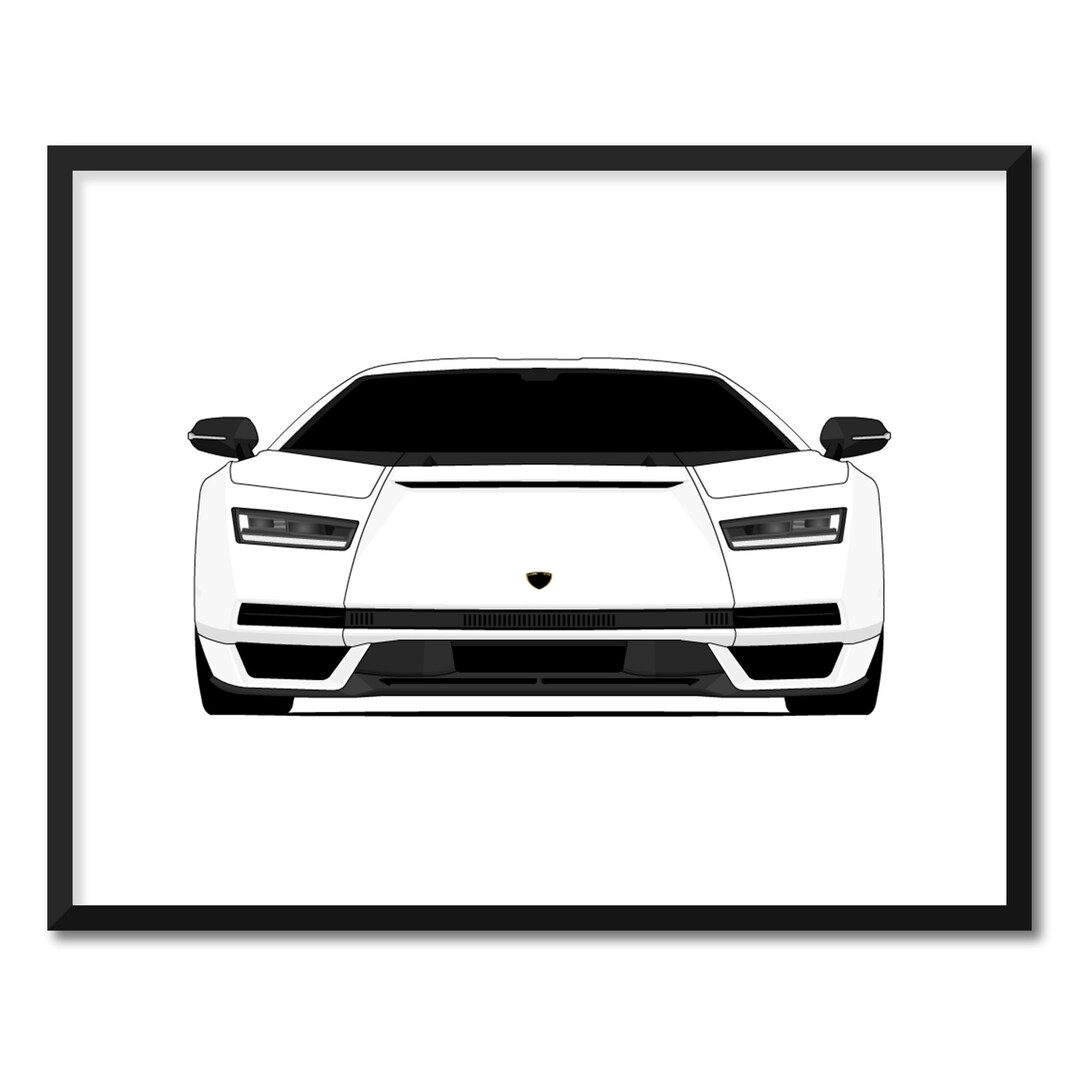 Lamborghini Countach LPI 800-4 2022 Inspired Poster Print Wall Art ...