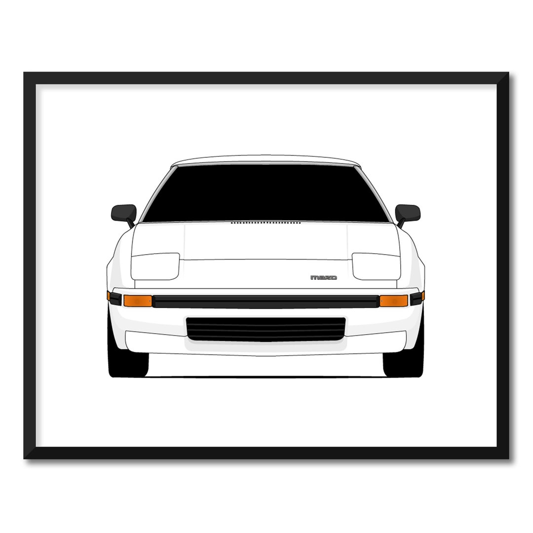Mazda RX-7 FB (1981-1985) Inspired Car Poster Print Wall Art Decor RX7 ...