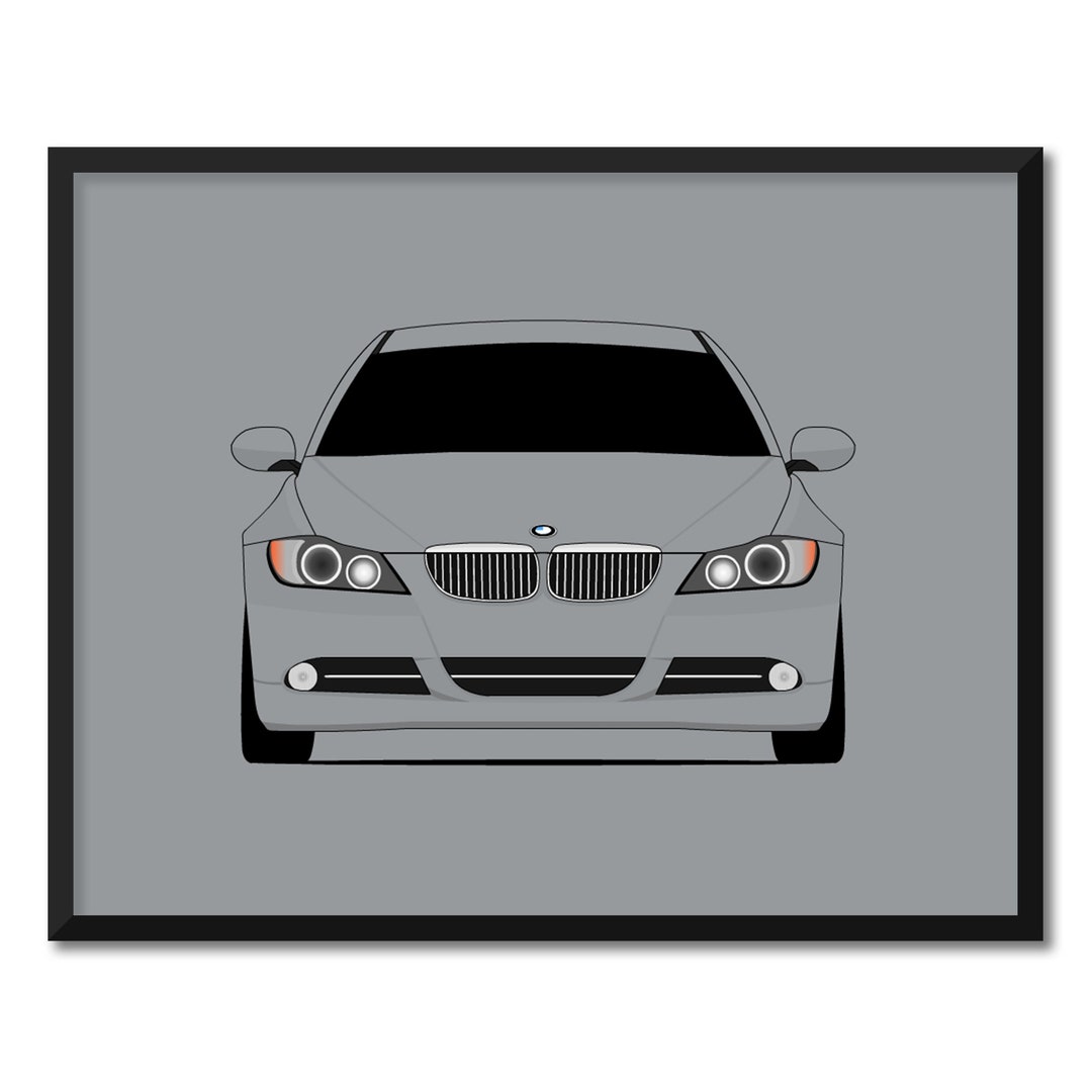 BMW 3 Series 335i Sedan E90 (2007-2008) Inspired Car Poster Print Wall ...