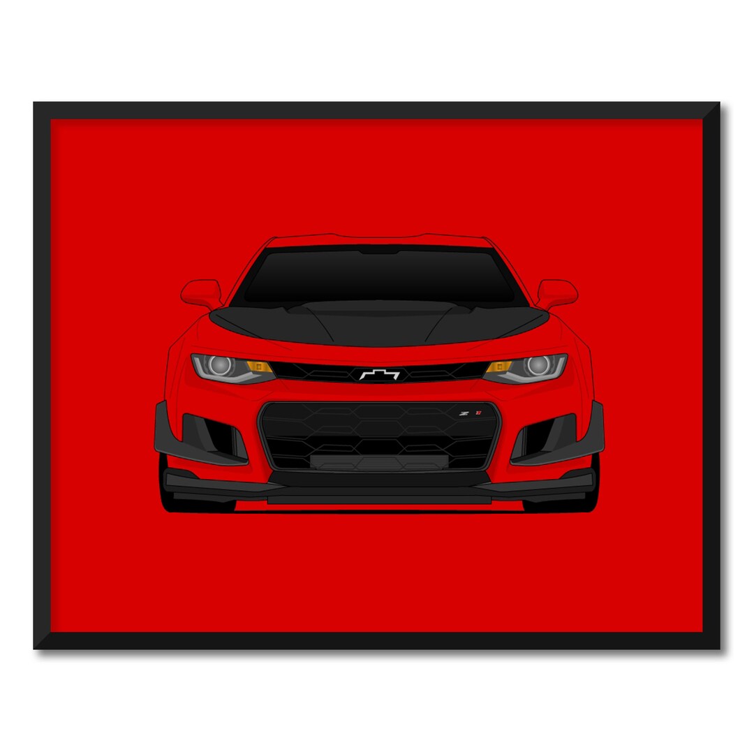 Chevy Camaro ZL1 1LE (2017-2019) 6th Generation Car Poster Print Wall ...