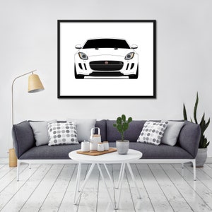 Jaguar F-type R X152 (2013-2019) Inspired Car Poster Print Wall Art ...