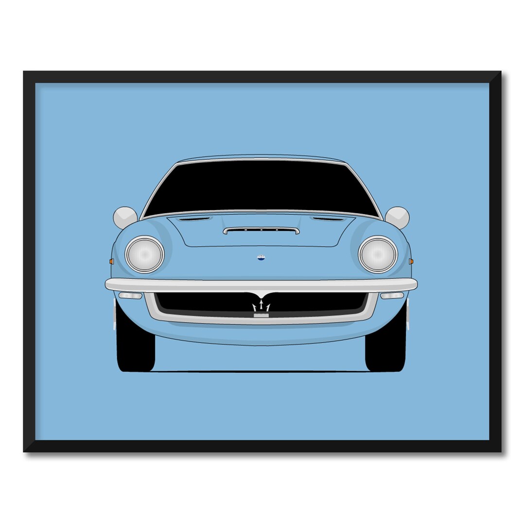 Maserati Mistral (1965-1970) Inspired Car Poster Print Wall Art Decor ...