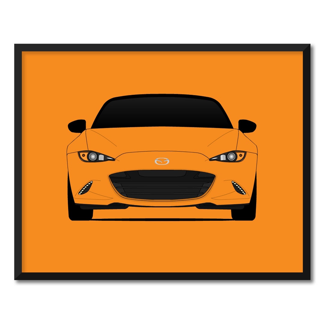 Mazda Miata MX-5 ND (2015-present) Car Poster Print Wall Art Decor ...