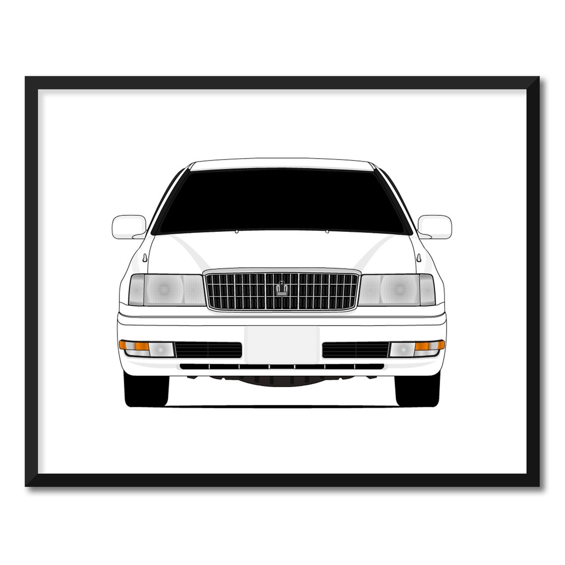 Toyota Crown (1995-2001) S150 10th GEN Poster Print Wall Art Decor CX1 ...