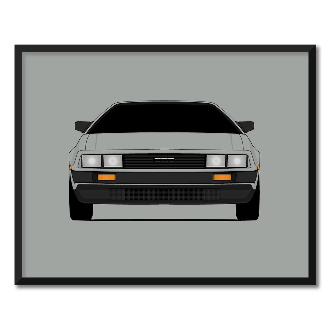 DMC Delorean (1981-1983) Inspired Car Poster Print Wall Art Decor CX1 ...