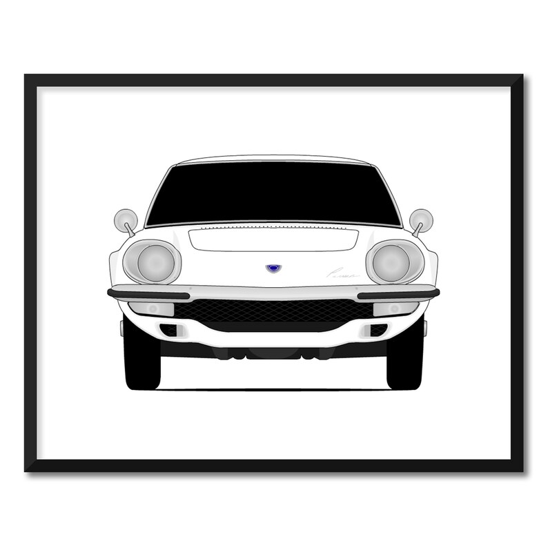 Mazda Cosmo Sport Series II L10B (1968-1972) Car Poster Print Wall Art ...