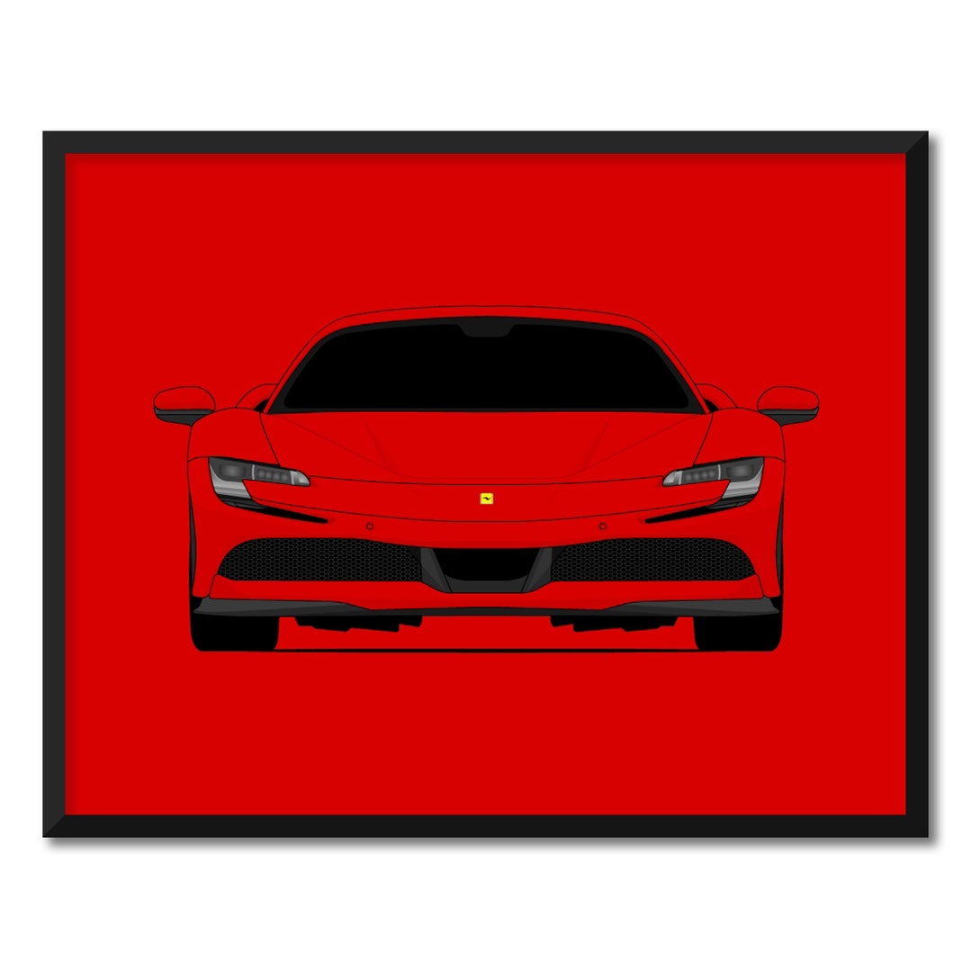 Ferrari SF90 (2019-present) Inspired Poster Print Wall Art Decor CX1 ...